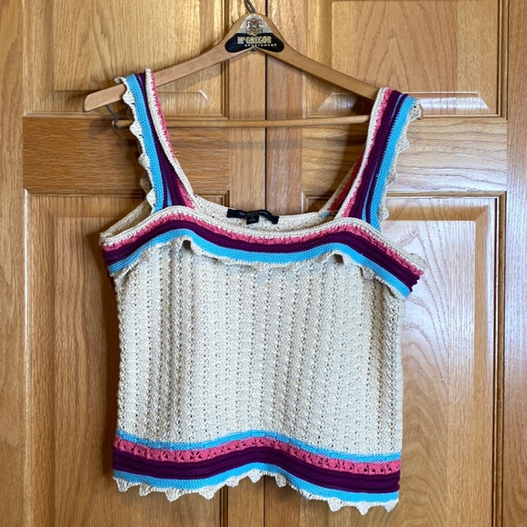 Marc New York | Tops | Marc New York Crochet Cropped Top Size Large ...